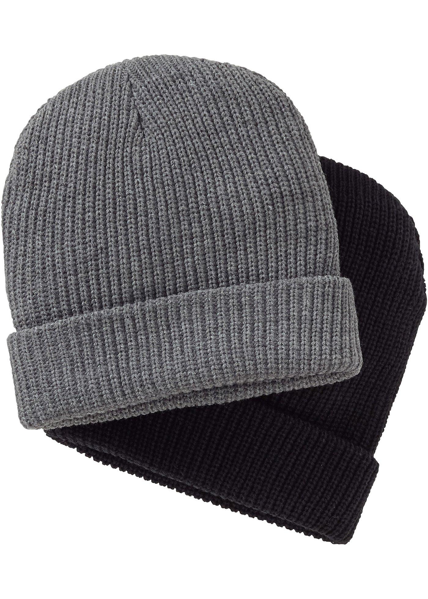 Makkelijk te combineren, gebreide mutsen in een set van 2 voor koude ...