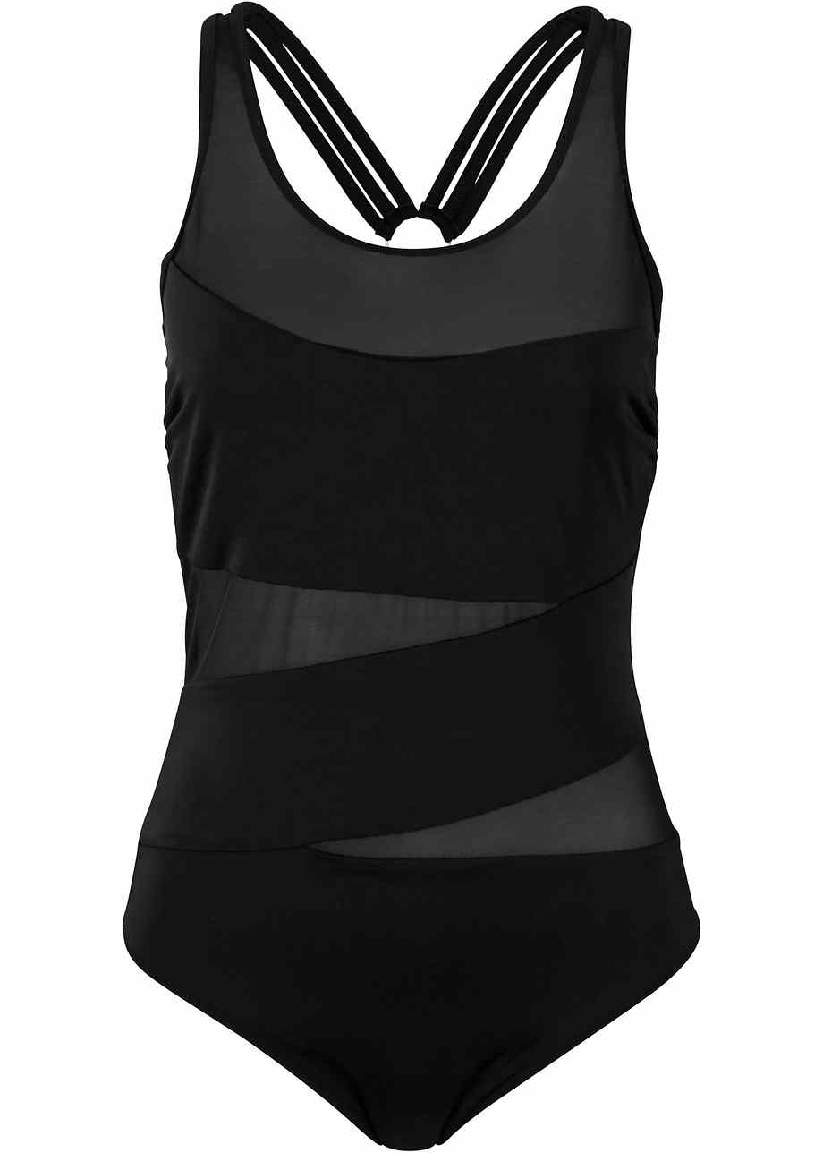 Elegant shaping badpak met gerecycled materiaal - zwart