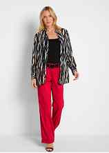 Chique bandplooibroek met paspelzakken - rood